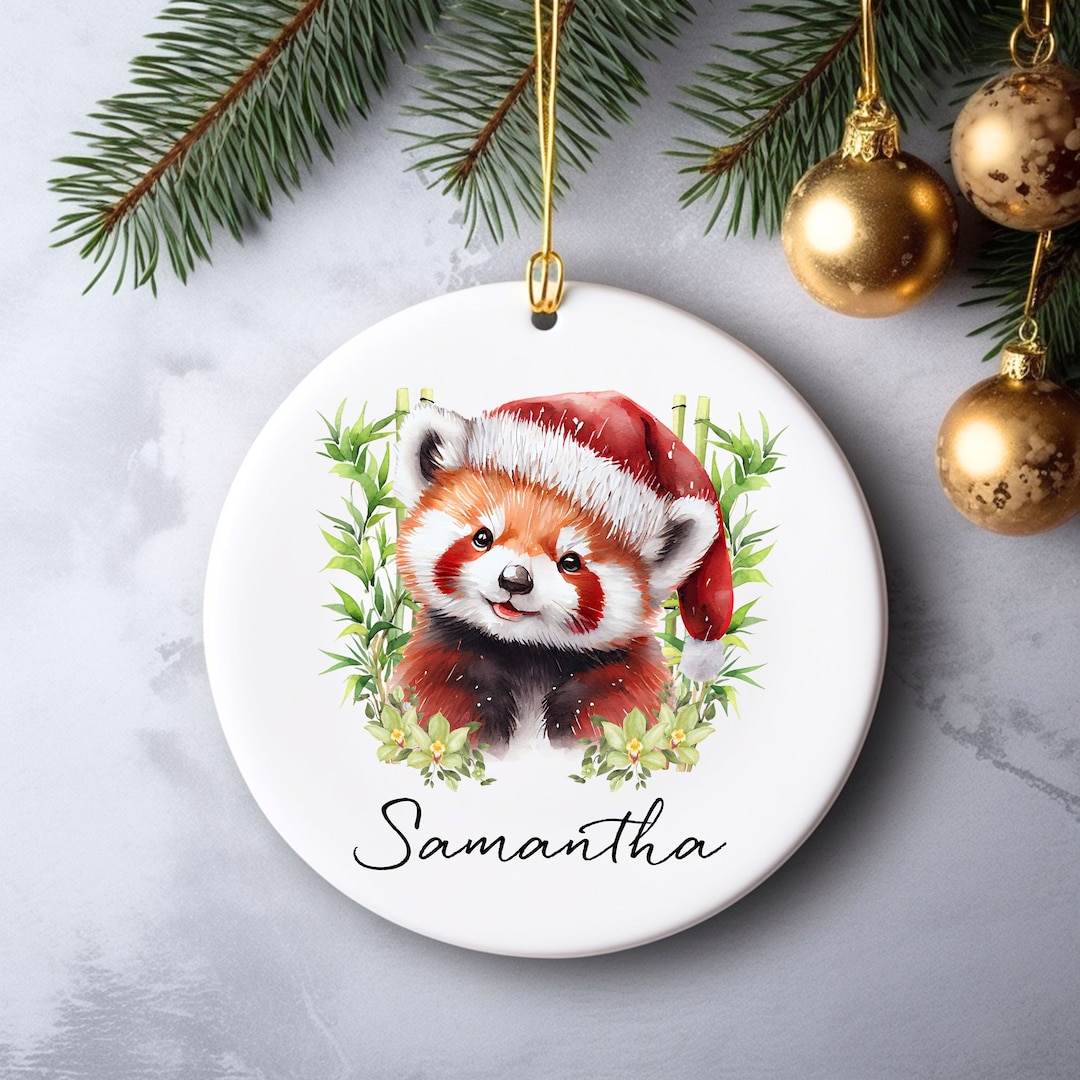 Red Panda Ornament, Red Panda Gifts, Panda Hanging Christmas Tree ...