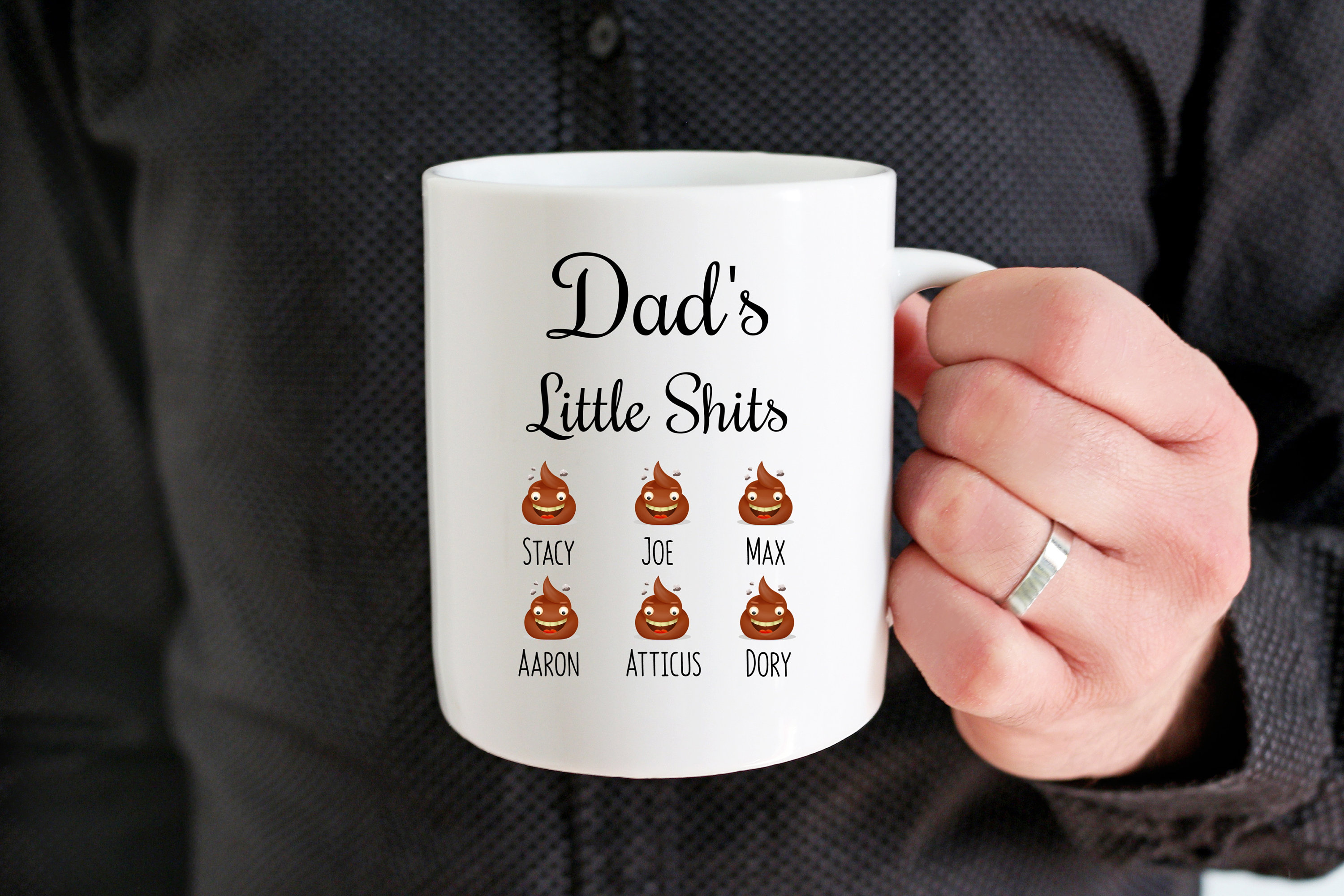 Dad Gifts Personalized Dad's Little Shits Funny Dad Mug - Etsy