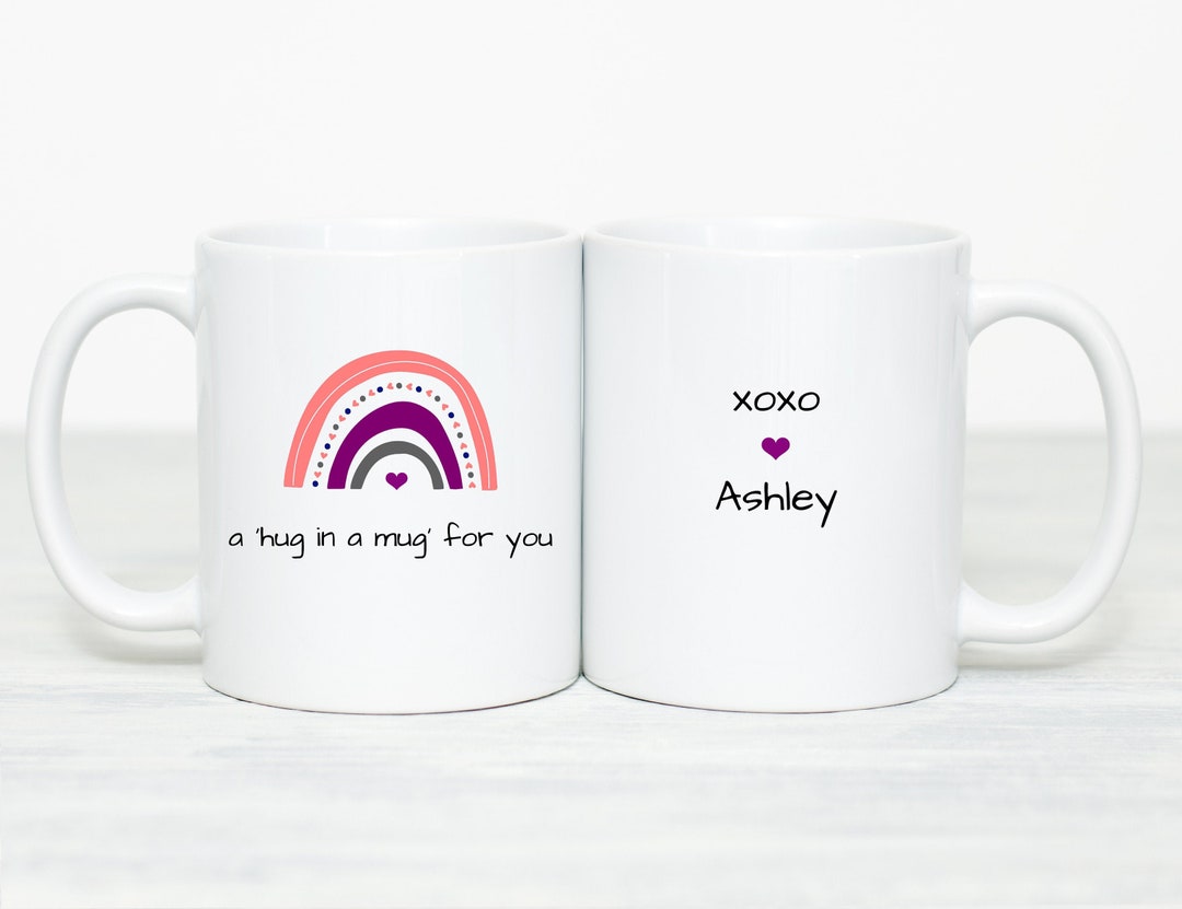 Personalized Hug in A Mug, Sending A Hug Mug, Get Well for Friend Gift ...
