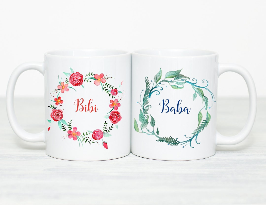 Bibi Baba Mug Set, Gift Set for Bibi Baba, Indian Grandparents Mug Set ...