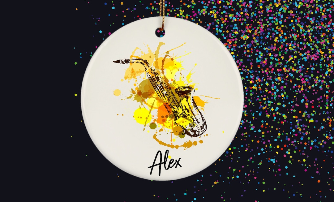 Personalized Saxophonist Holiday Ornament, Saxophone Player Gifts ...