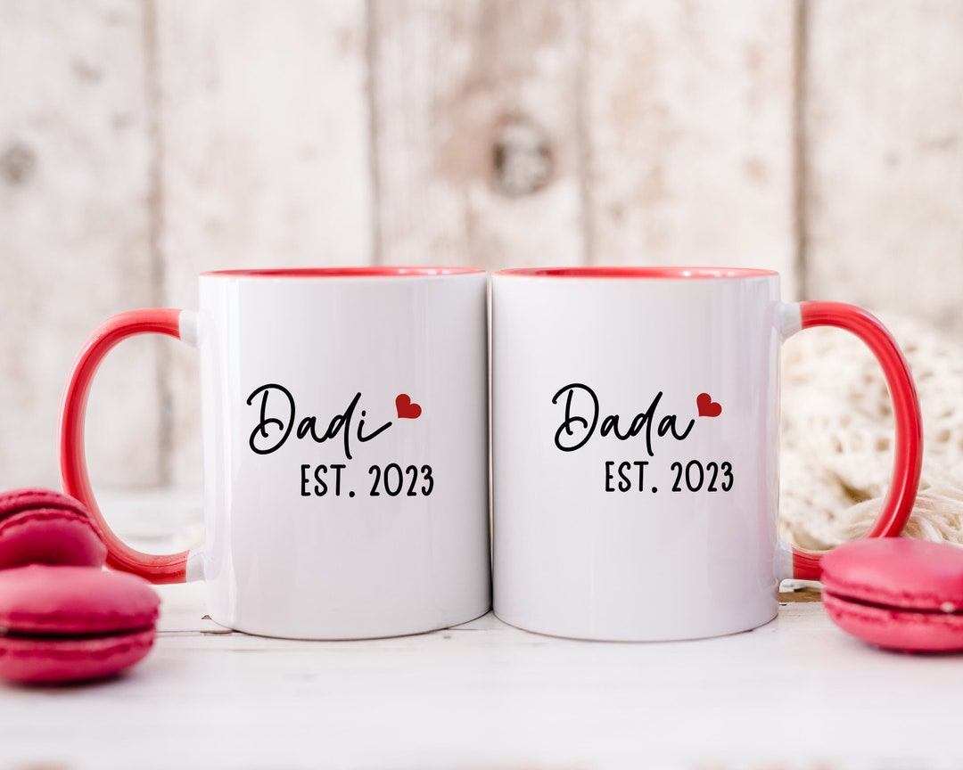 Dadi Dada Est 2023 Mug Set, Dadi Dada Mug Set, New Indian Grandparents ...