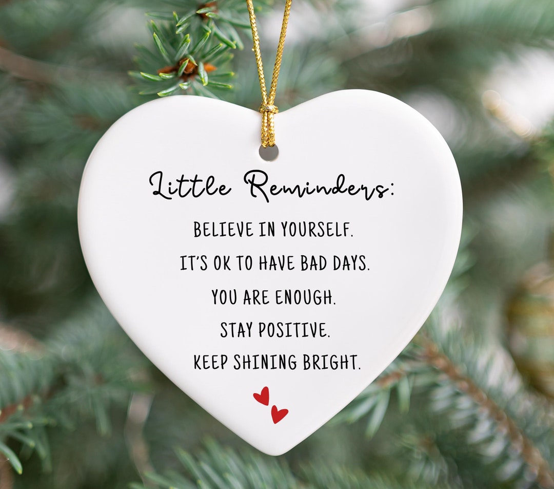 Little Reminders Heart Ornament Inspirational Gifts for Women ...