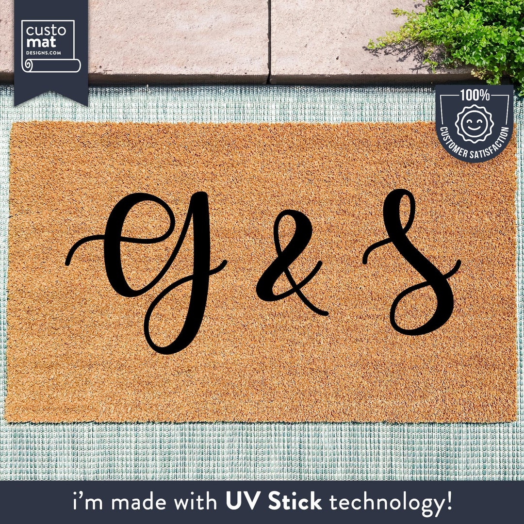 Personalized Initial Door Mat - Custom Coir Rug - New Home Gift - Cute ...