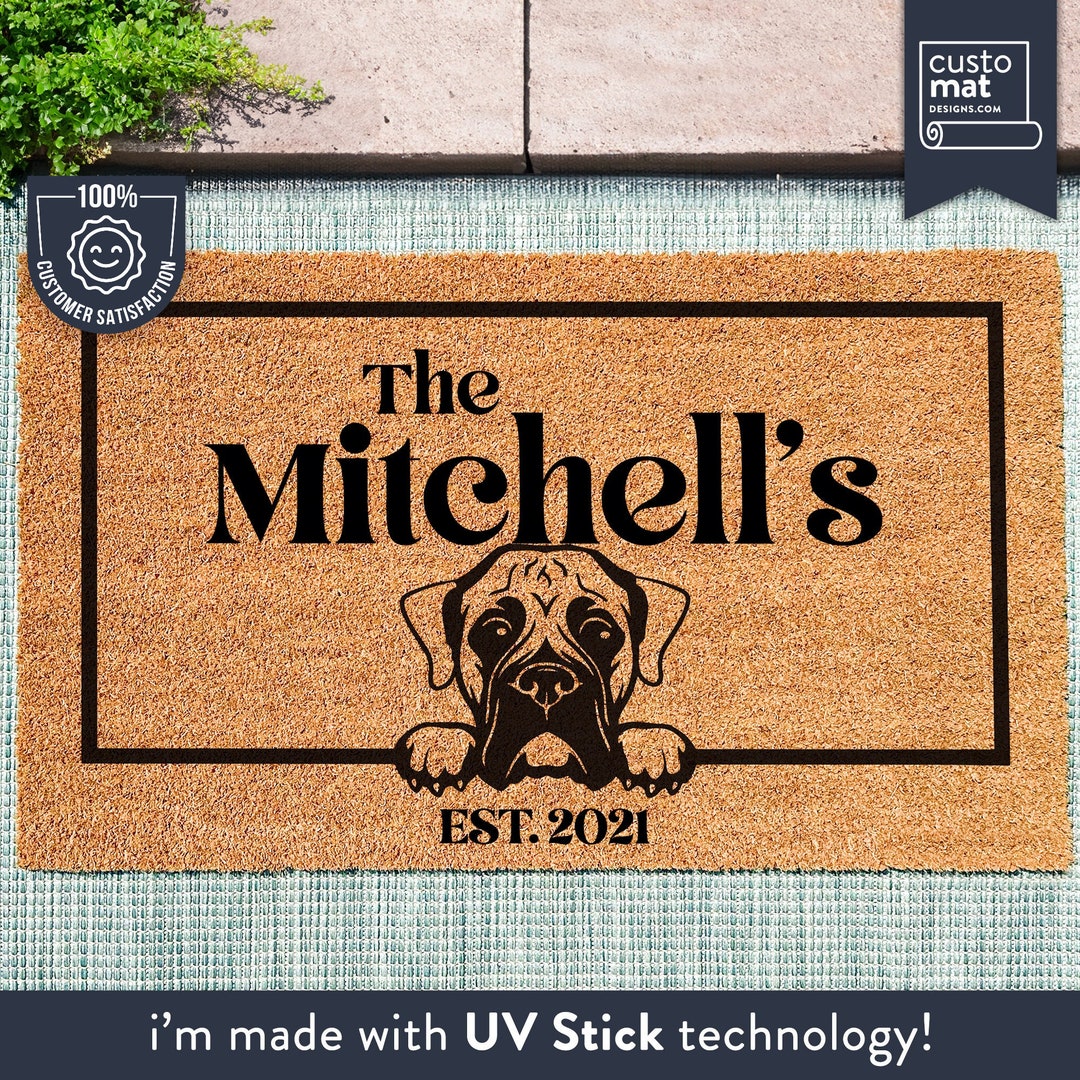 Boxer Dog Door Mat - Dog Doormat - Pet Gift - Custom Pet Breed ...