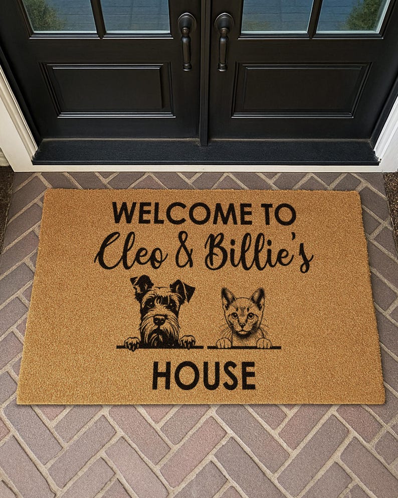 Cat Doormat Custom Artwork of Your Pet - Custom Dog Doormat ...