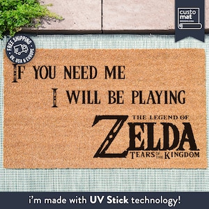 Zelda Inspired Doormat - Land of Hyrule - Unique Zelda Rug - Heroic ...