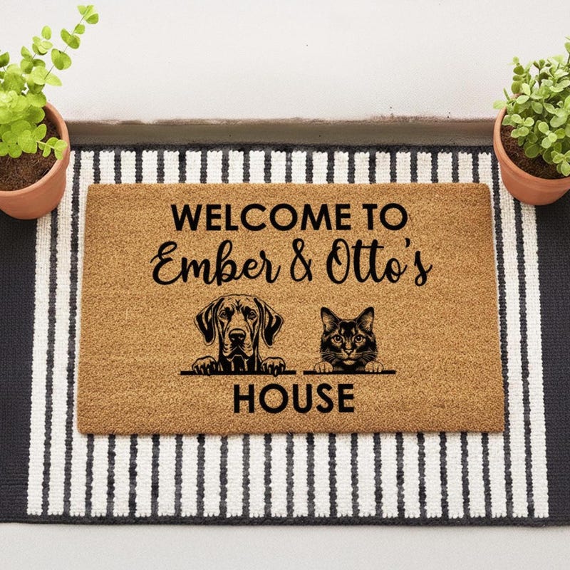 Custom Pet Cat Doormat - Etsy