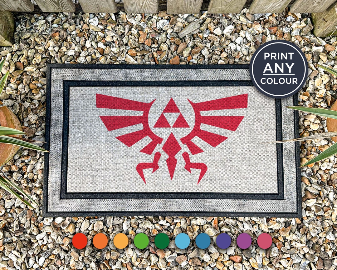 Red Triforce Zelda Tears of the Kingdom Mat for Gamers Zelda Triforce ...