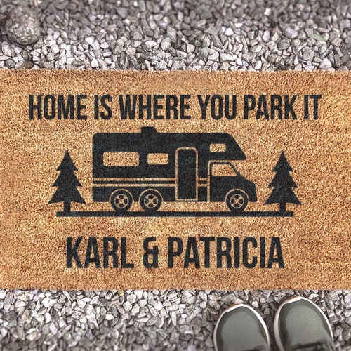 Welcome to Our Campsite Personalized Doormat for Camper - Etsy