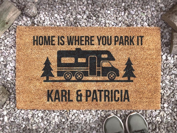 Personalized Camping Doormat Custom RV Door Mat Coir - Etsy
