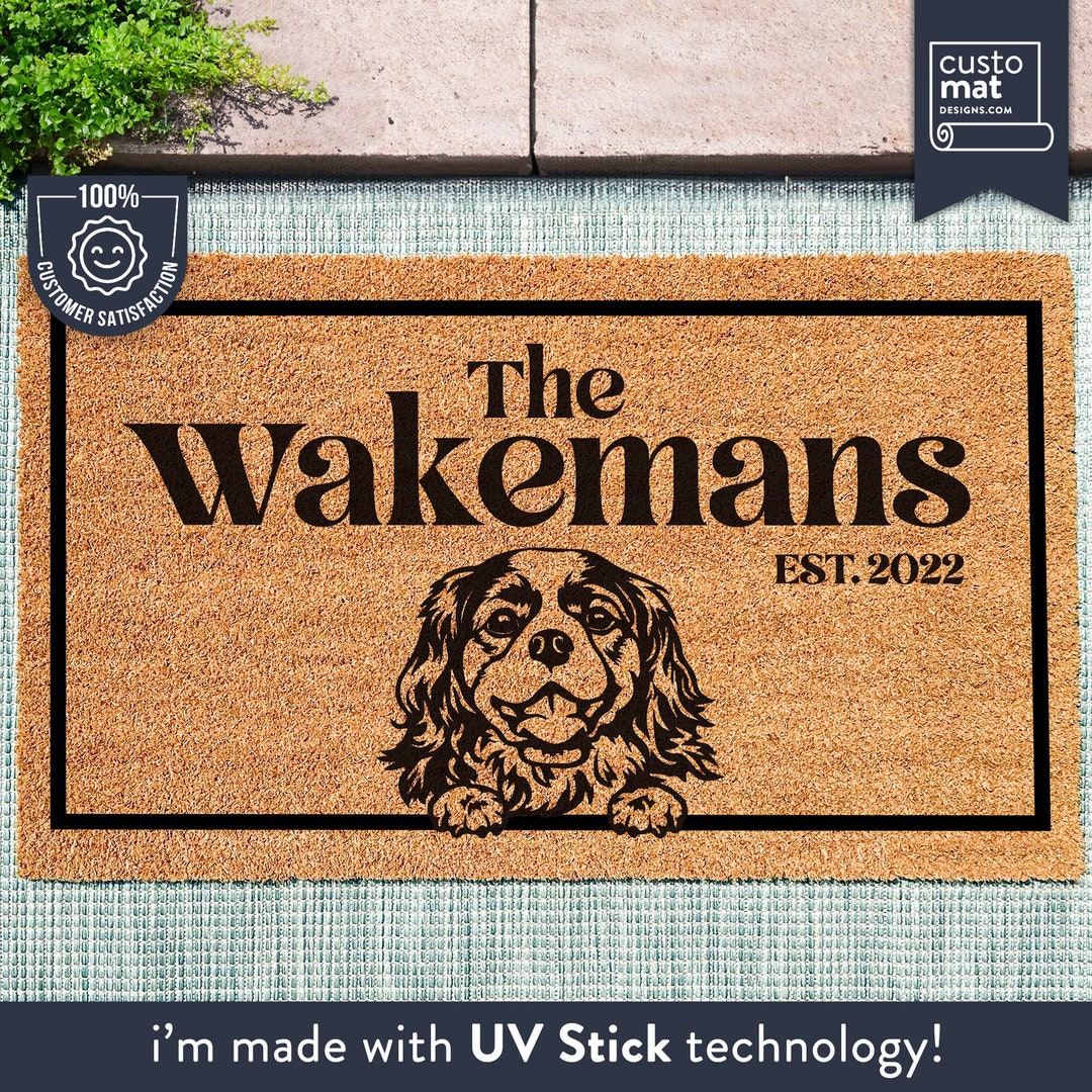 Cavalier King Charles Spaniel Door Mat - Dog Doormat - Dog Lover ...