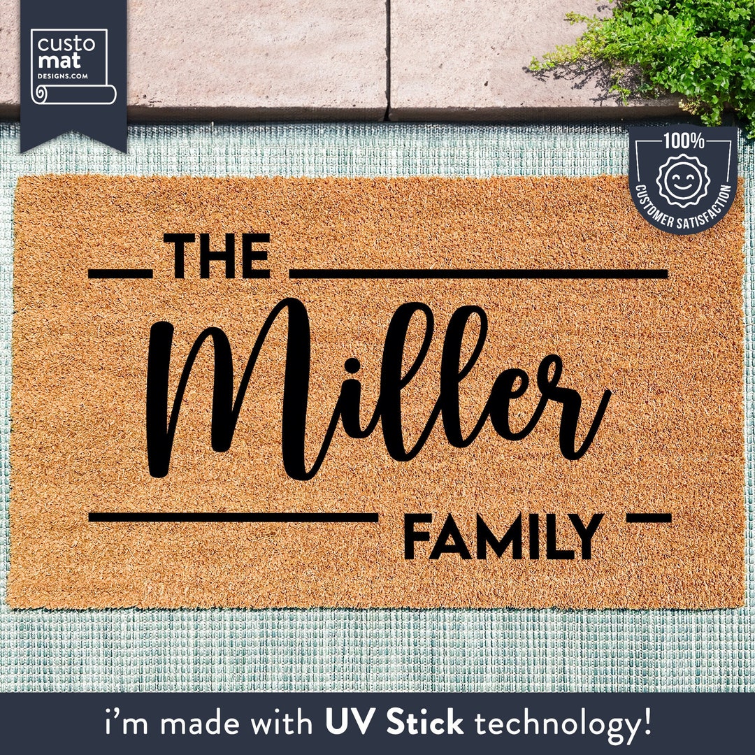 Custom Family Door Mat - Personalized Doormat - Entrance Door Mat ...