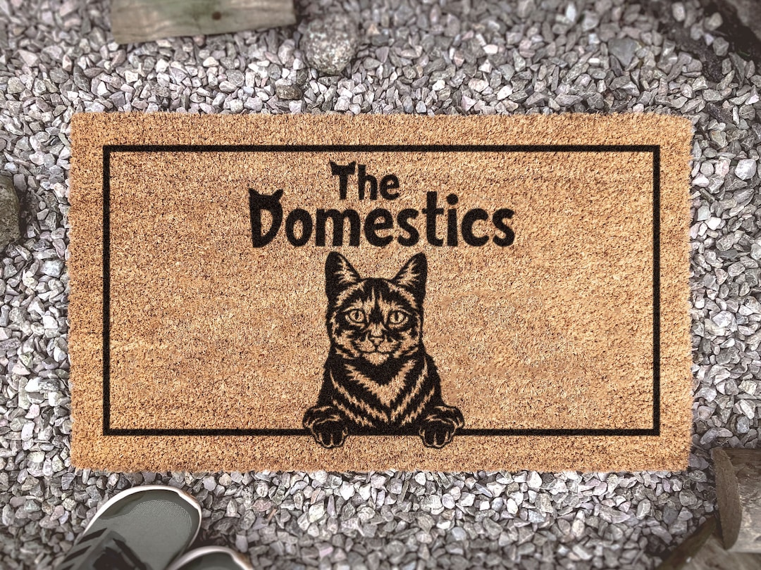 Custom Tabby Cat Door Mat Personalized Tabby Cat Doormat - Etsy