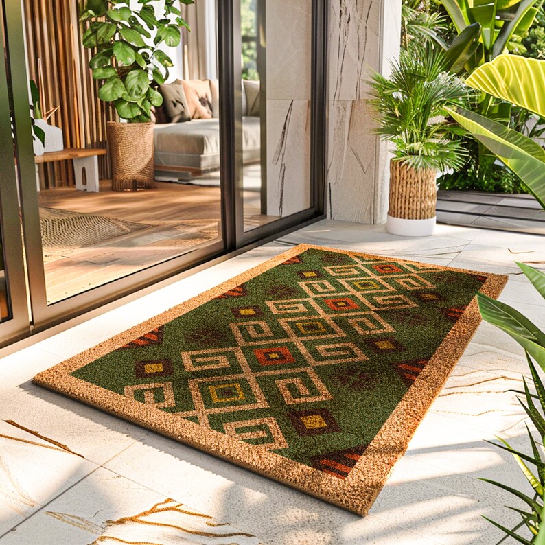Colorful Boho Aztec Doormat - Aztec Welcome Doormat - Friends Doormat ...