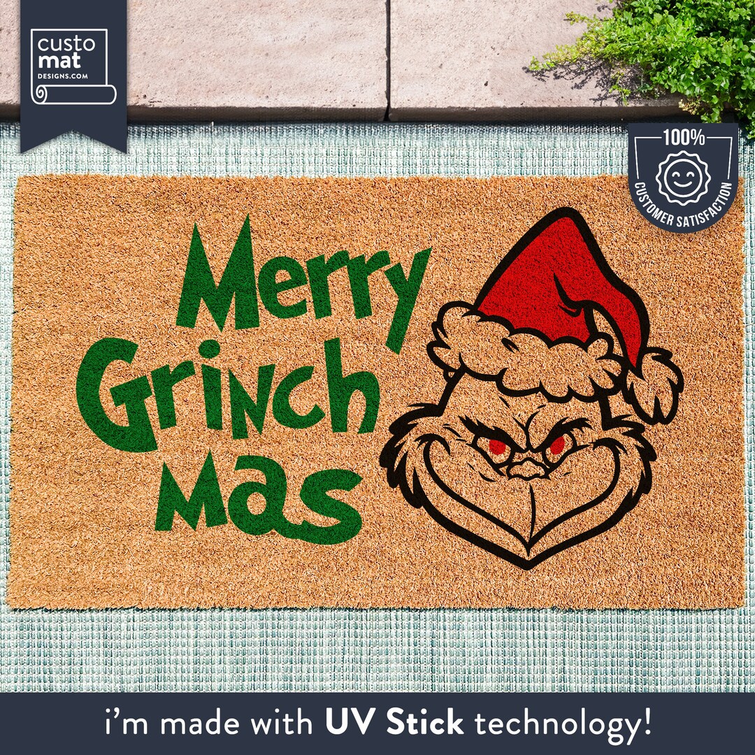 Grinch Home Decor - Grinch Doormat - Funny Holiday Doormat - Funny ...