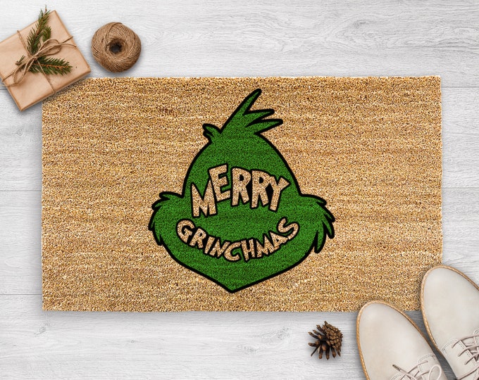 Grinch Home Decor Grinch Doormat Funny Holiday Doormat - Etsy