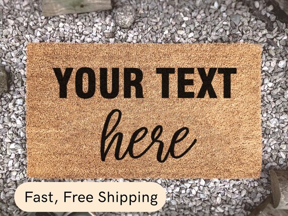 Your Text Here Personalised Doormat Entrance Decor Home - Etsy