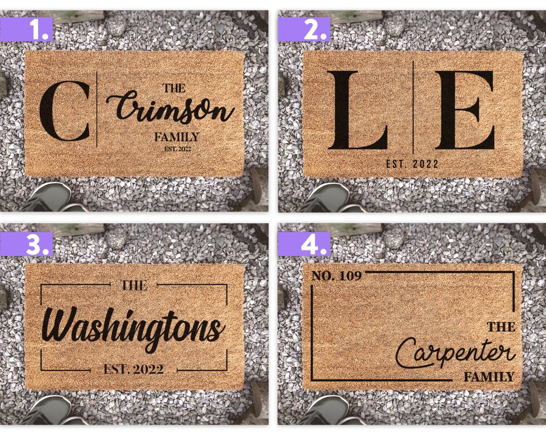 Unique Custom Door Mats Personalized Family Name Doormats - Etsy