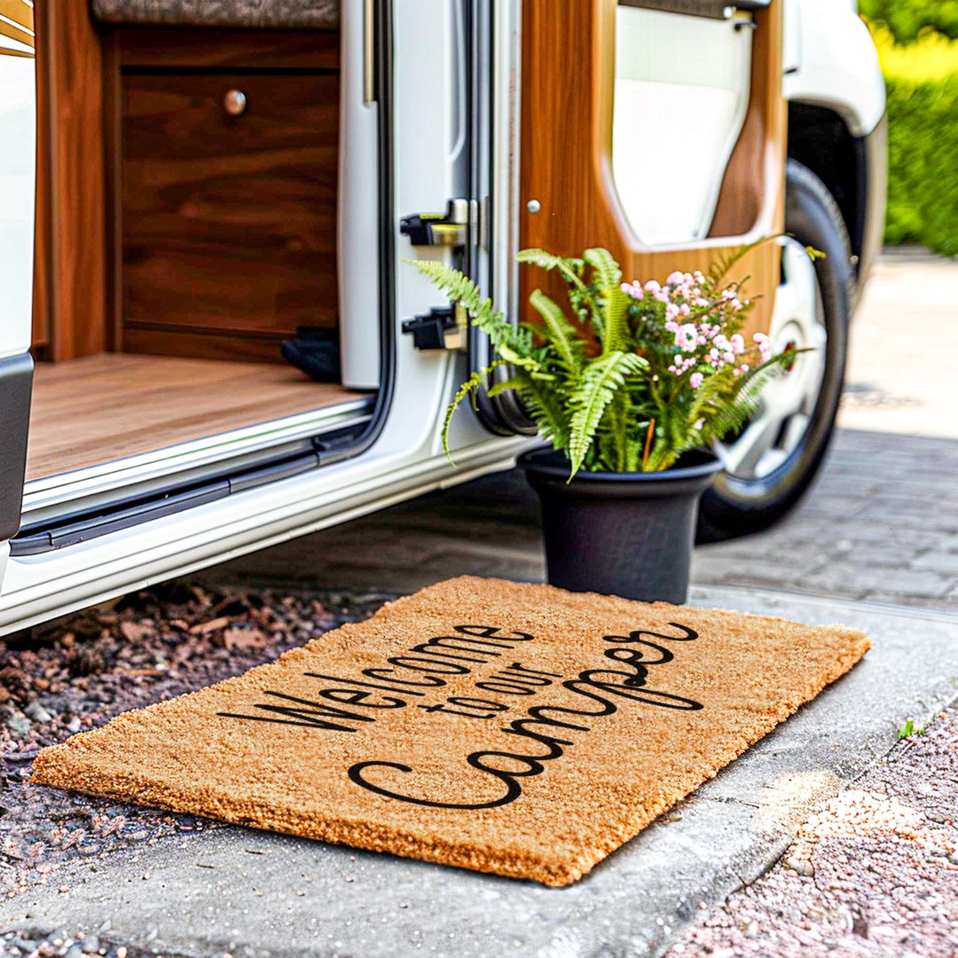 Welcome to Our Camper Decor - RV Camper Doormat - Funny Home on Wheels ...