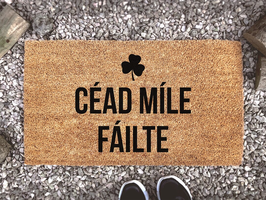 Céad Míle Fáilte Irish Welcome Mat A Thousand Welcomes - Etsy