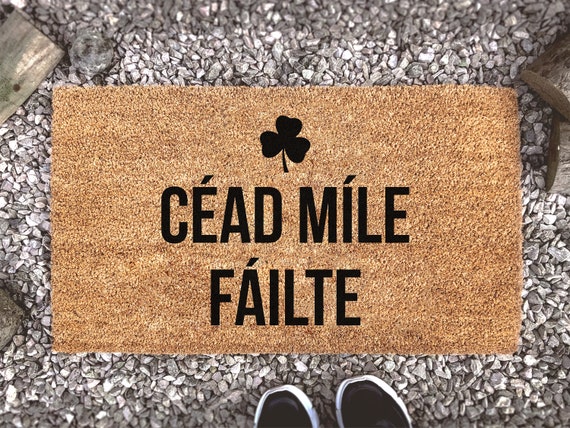 Céad Míle Fáilte Irish Welcome Mat A Thousand Welcomes | Etsy UK