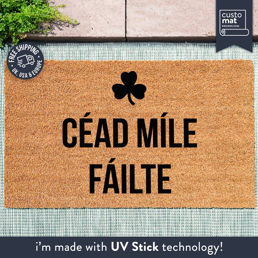 Céad Míle Fáilte Irish Welcome Mat A Thousand Welcomes - Etsy UK