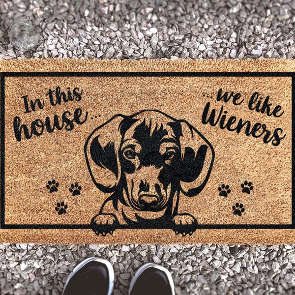 Funny Weiner Dog Door Mat - Etsy
