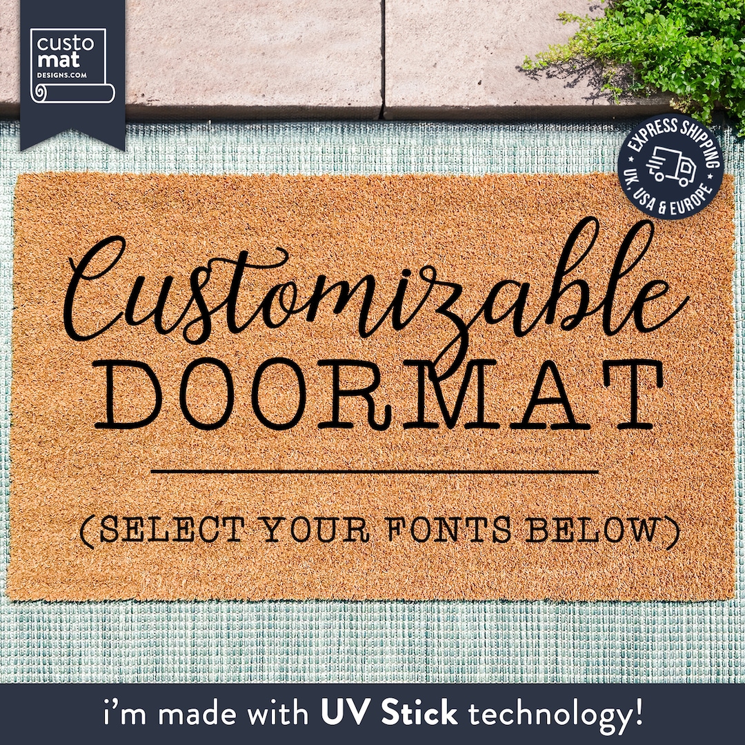 Customizable Doormat Custom Personalized Door Mat Customize Your ...