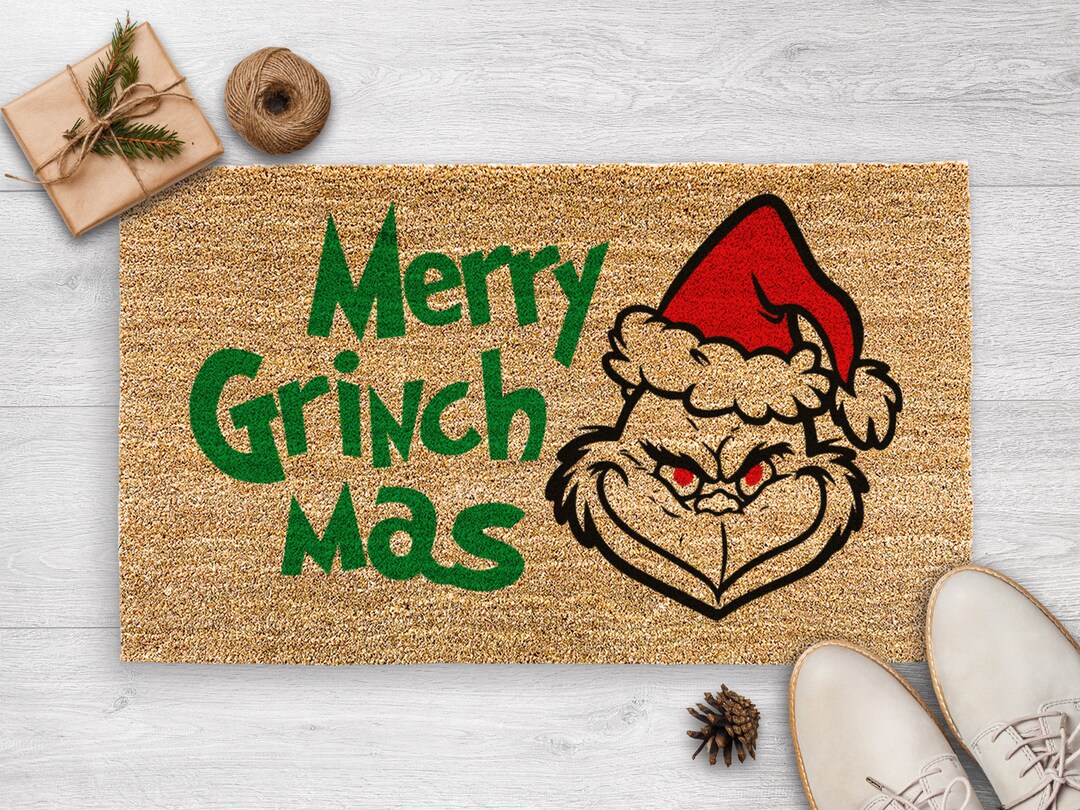 Grinch Home Decor Grinch Doormat Funny Holiday Doormat - Etsy
