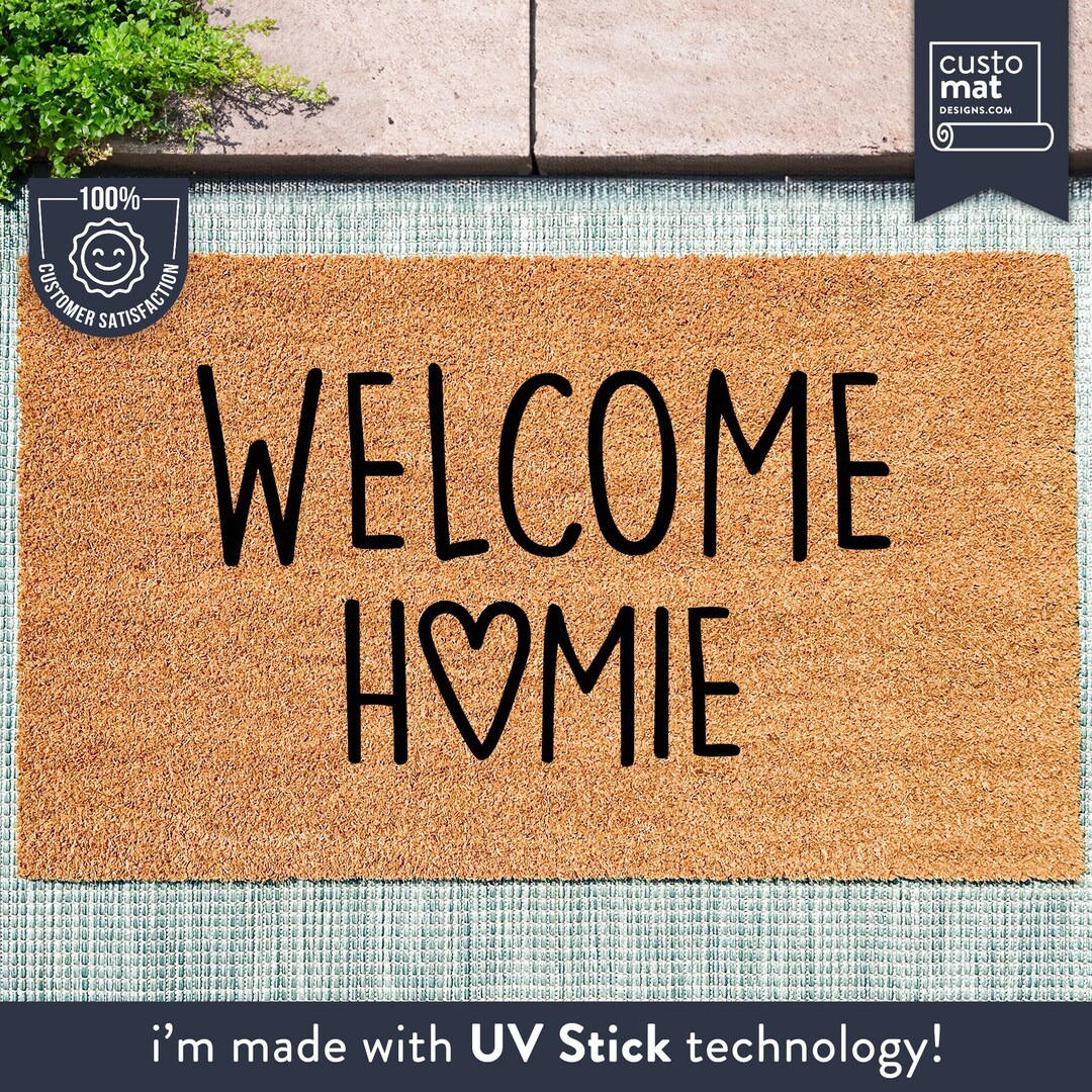 Welcome Homie Heart Doormat - Funny Welcome Mat - Housewarming Gift - Etsy