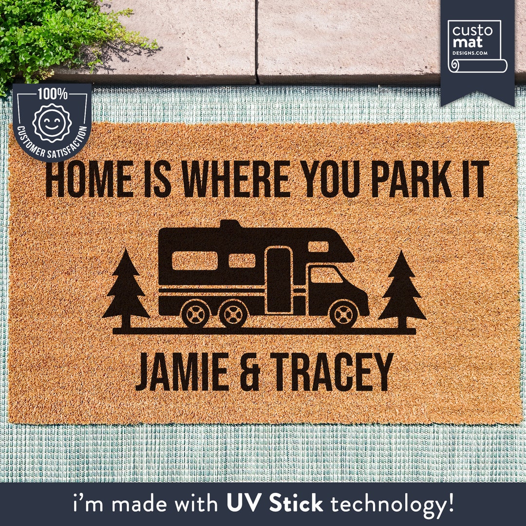 Personalized Camping Doormat - Custom RV Door Mat - Coir Welcome Mat ...