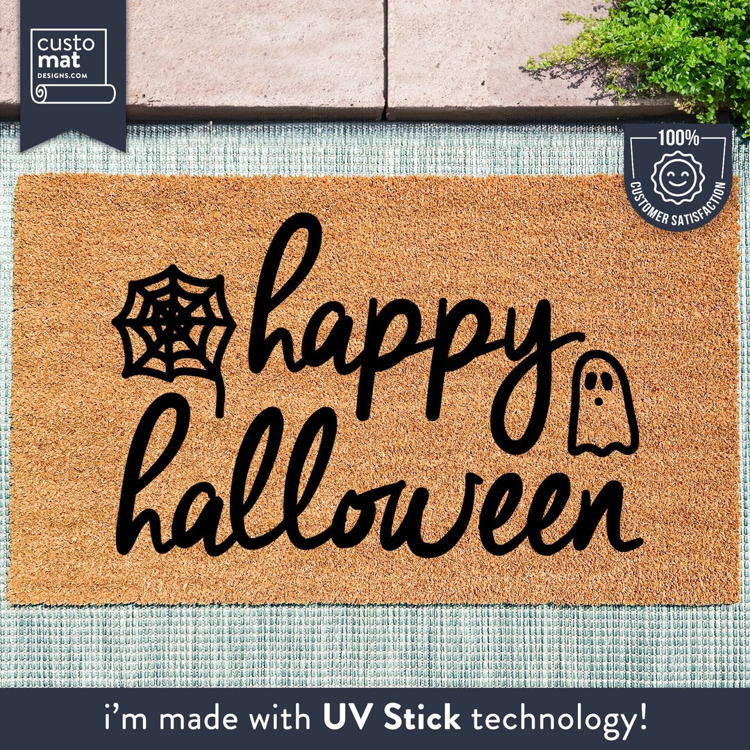 Happy Halloween Doormat - Funny Doormat - Welcome Doormat - Halloween ...