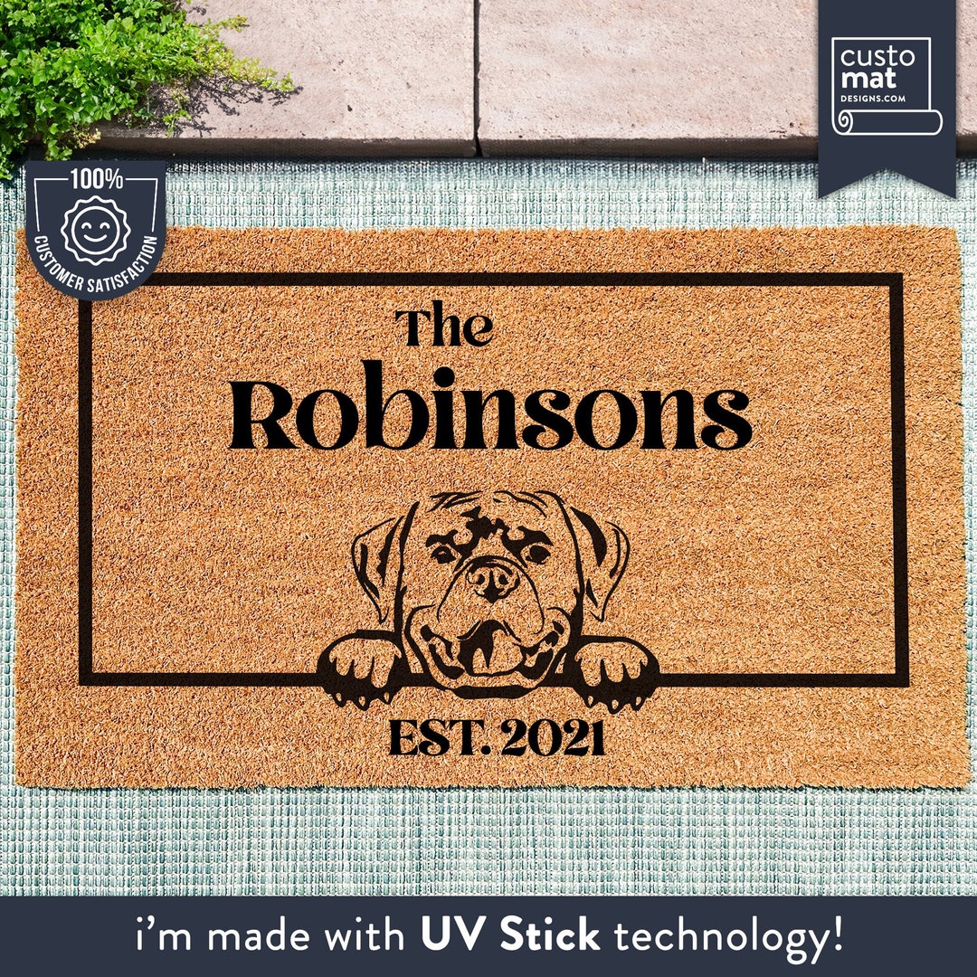 Rottweiler Door Mat - Dog Doormat- Custom Pet Breed - Personalized ...