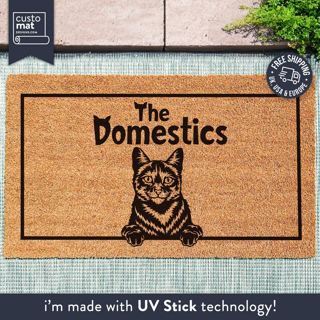 Custom Tabby Cat Door Mat - Personalized Tabby Cat Doormat - Gift for ...