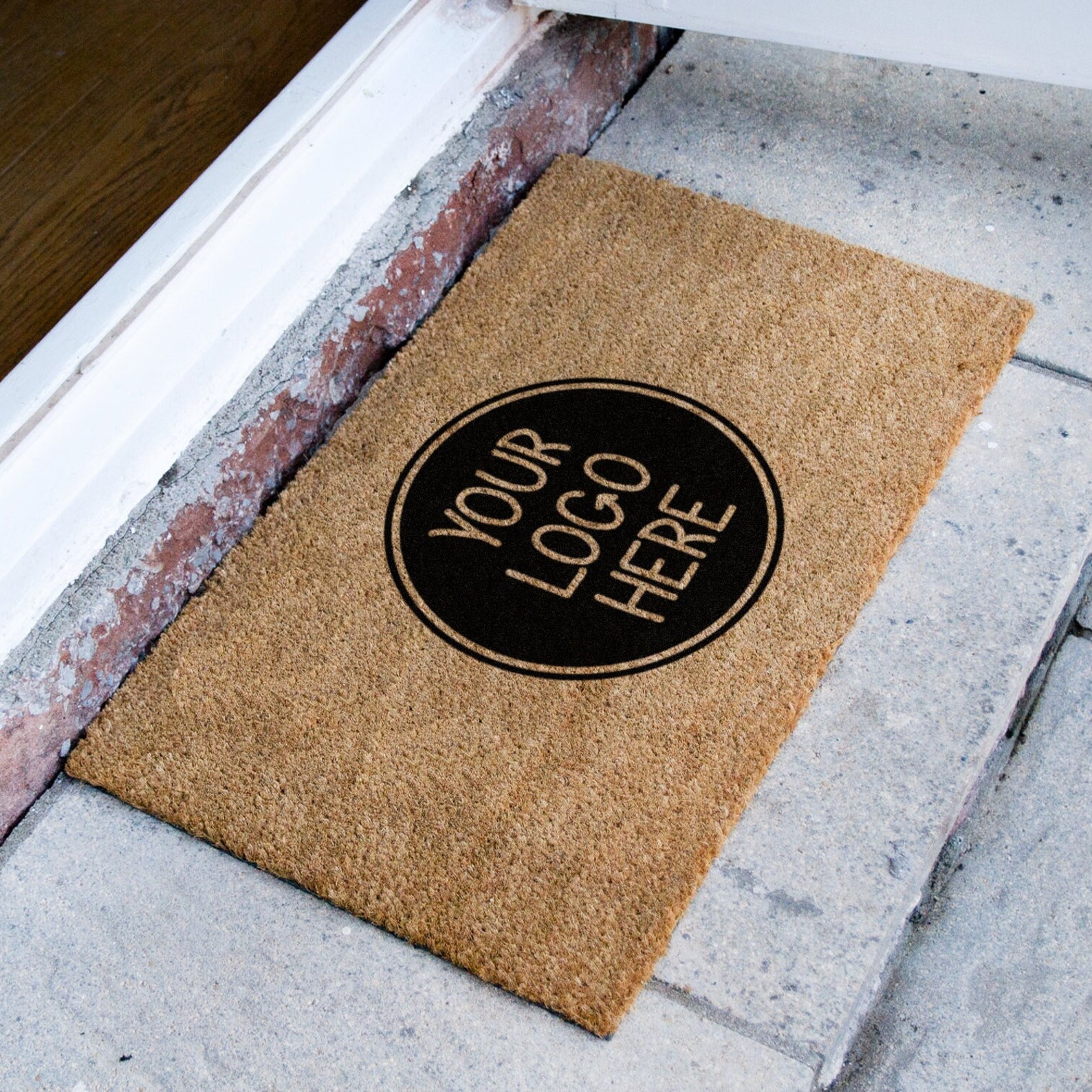 Your Logo Here Personalized Doormat Your Custom Design Door Mat Custom ...