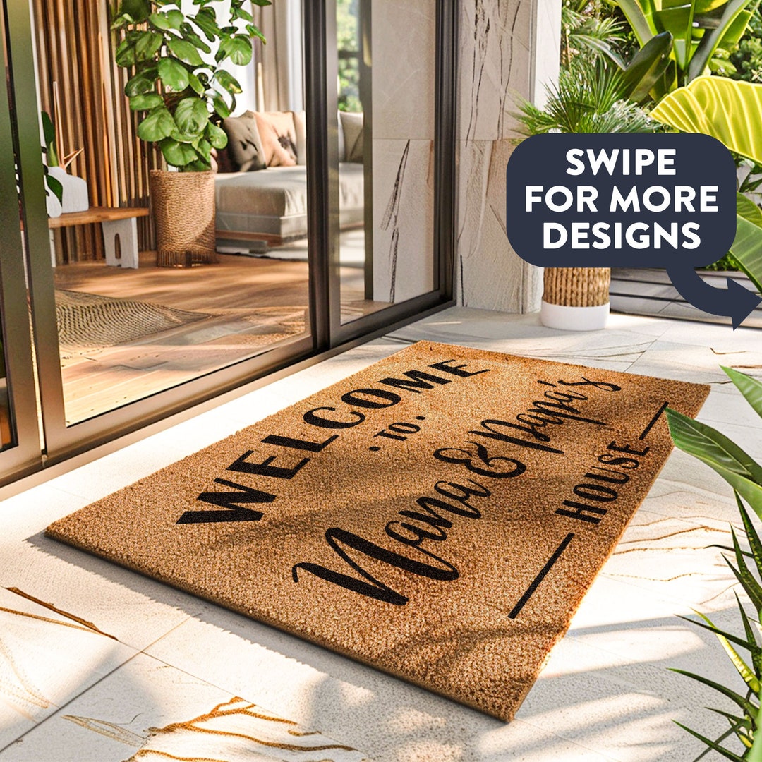 Personalized Grandparent Doormat - Handmade Custom Grandparent Coir ...