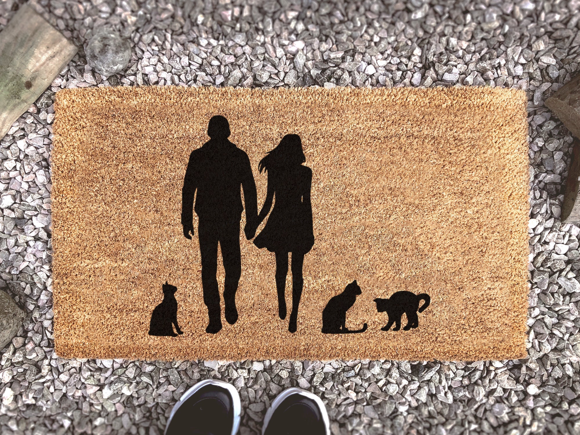 Cats and their Humans Doormat Cat Family Custom Doormat | Etsy
