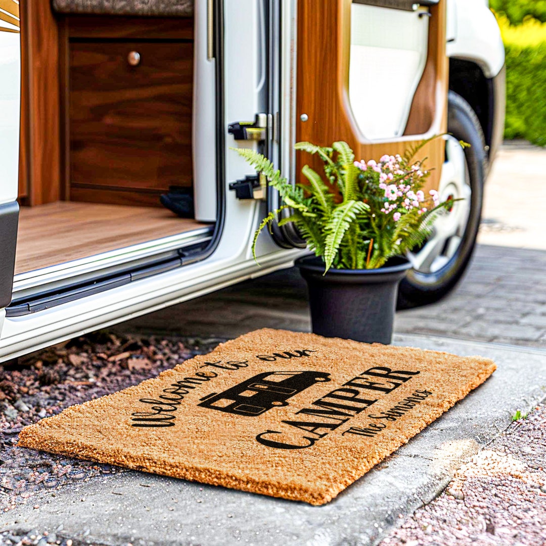 Welcome to Our Camper Coir Doormat - RV Motorhome Door Mat ...