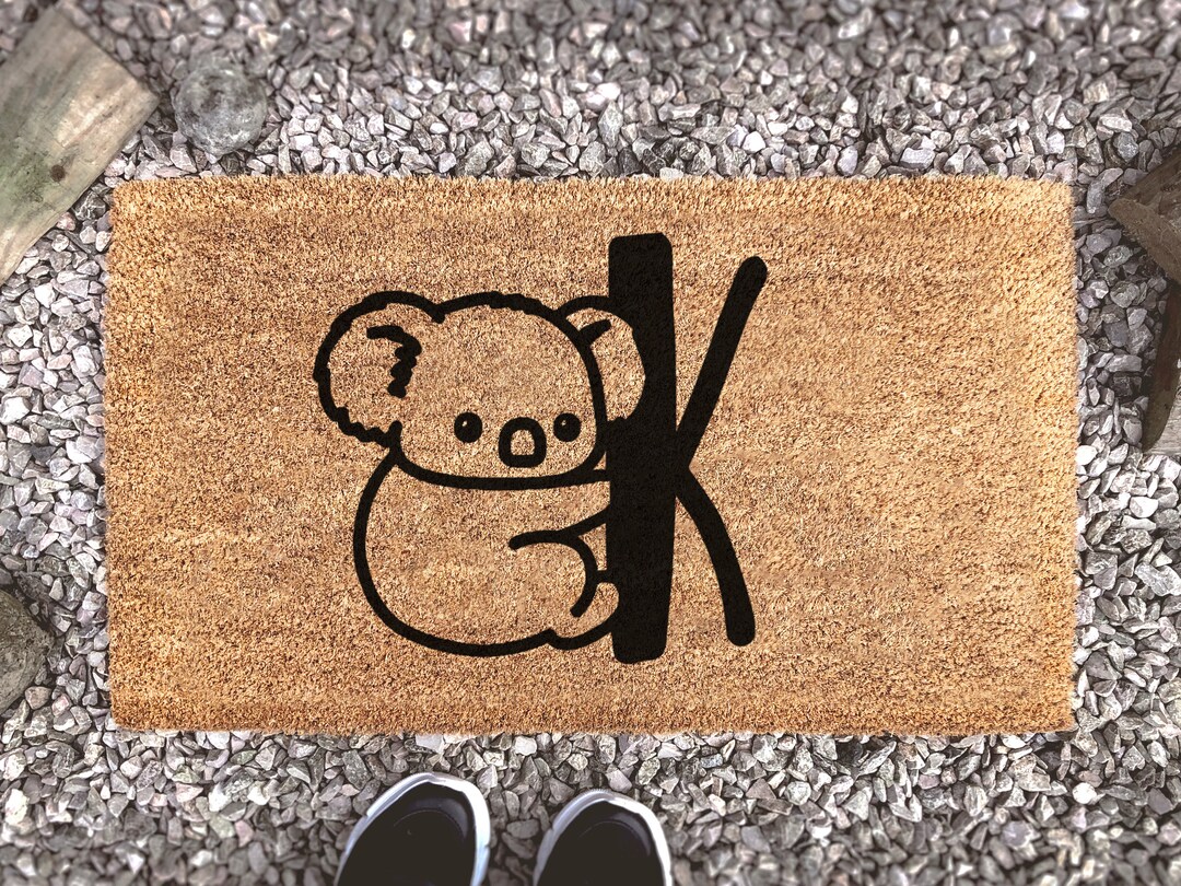 Personalized Koala Initial Door Mat Custom Rug New Home - Etsy