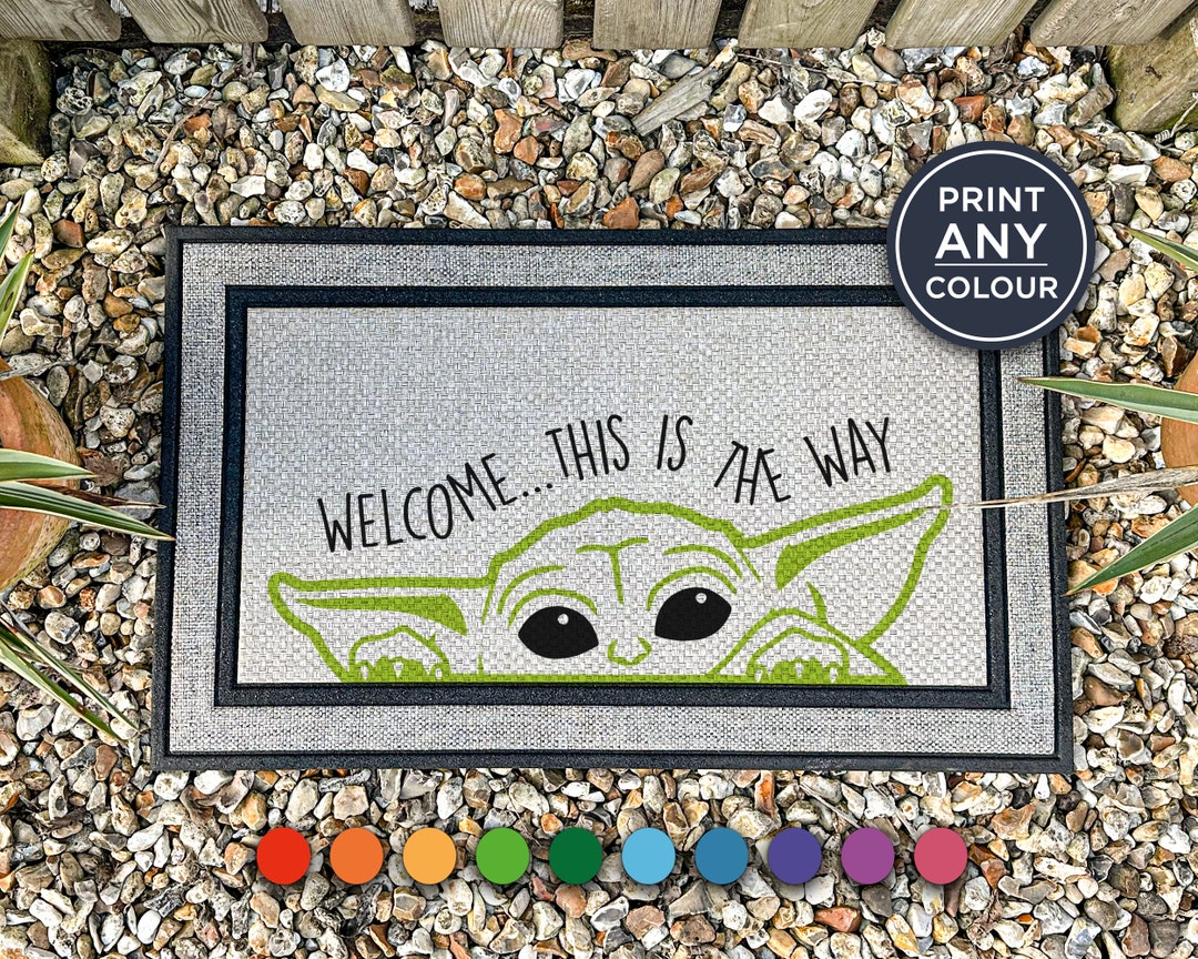 Welcome This is the Way Green Grogu Doormat - Star Wars Doormat ...