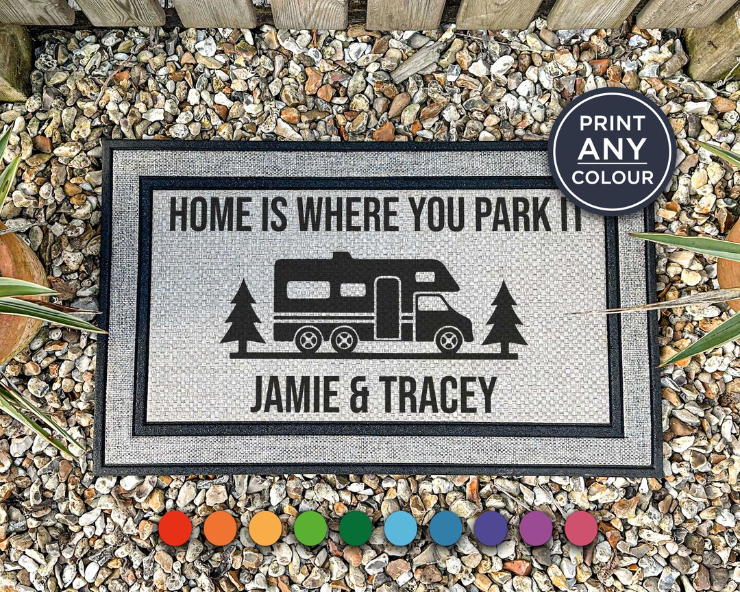 Personalized Camping Doormat - Custom Doormat - Custom RV Door Mat ...