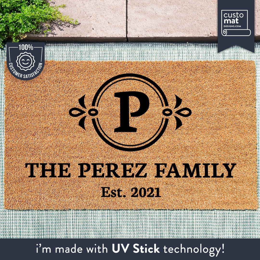 Monogram Doormat - Monogram Welcome Mat - Custom Wedding - Closing ...