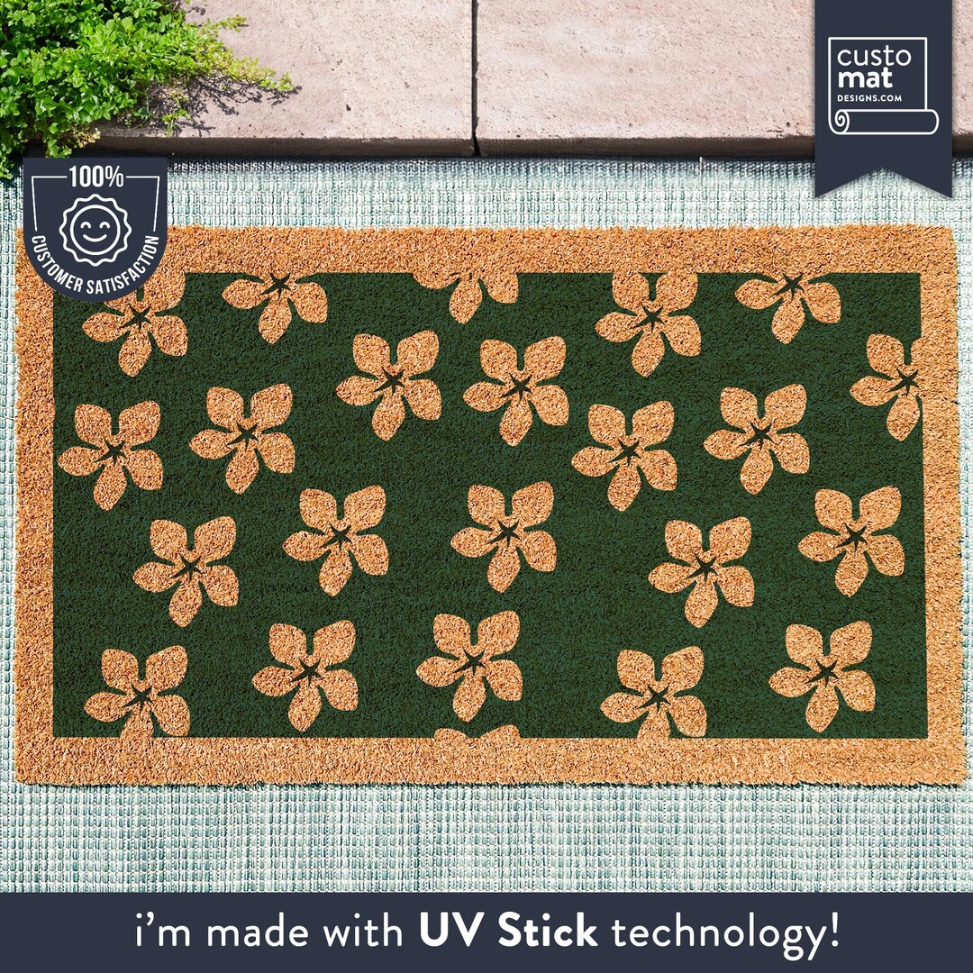 Colourful Floral Entrance Doormat - Tropical Flower Doormat - Cute ...