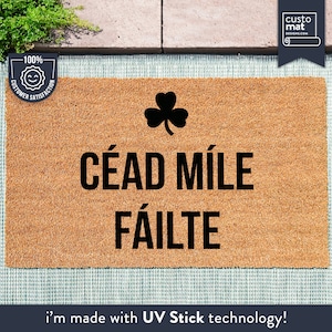 Céad Míle Fáilte - Irish Welcome Mat - A Thousand Welcomes - Custom ...