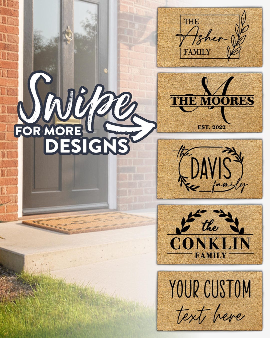Custom Door Mat - Custom Rug - Personalized Door Mat - Outdoor Door Mat ...