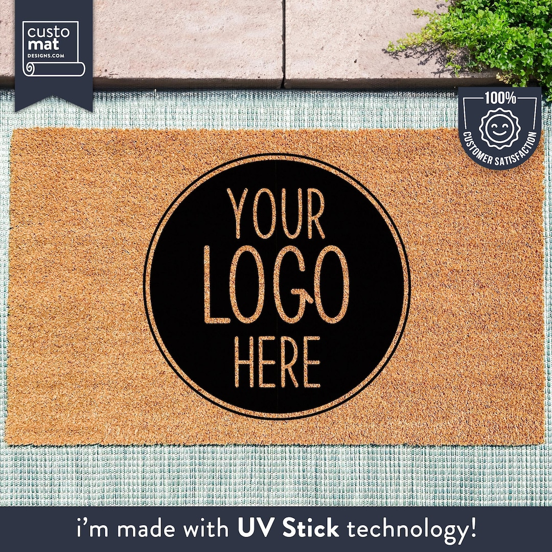 Your Logo Here Personalized Doormat Your Custom Design Door Mat Custom ...