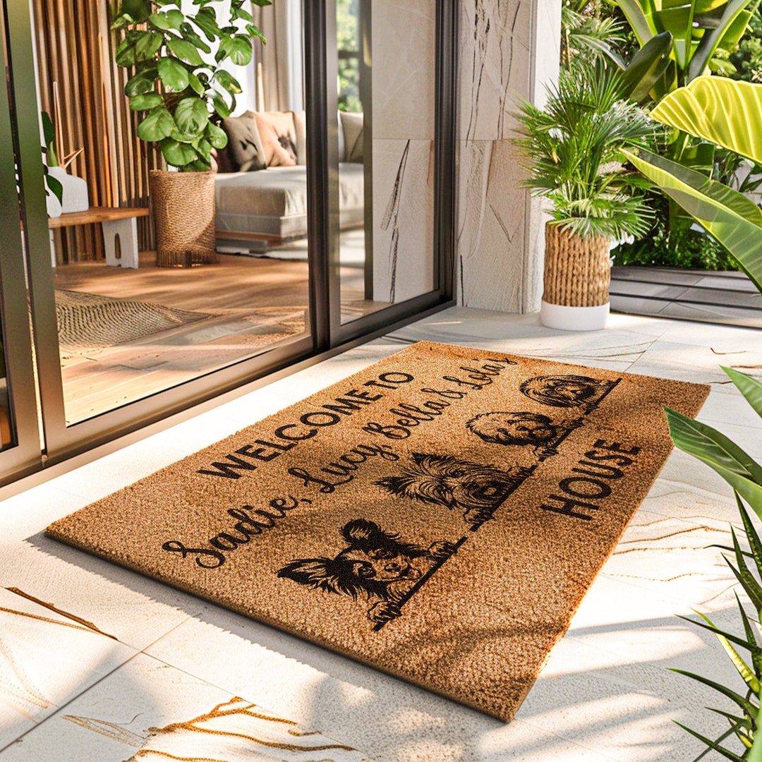 Custom Dog Breed Gift for Dog Lovers - Personalized Dog Welcome Rug ...