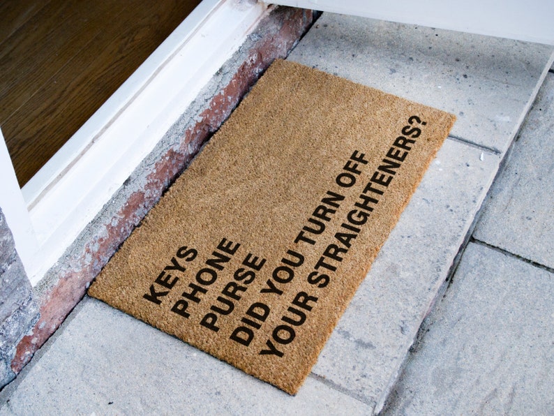 Personalized List Doormat for Forgetful People Customisable - Etsy