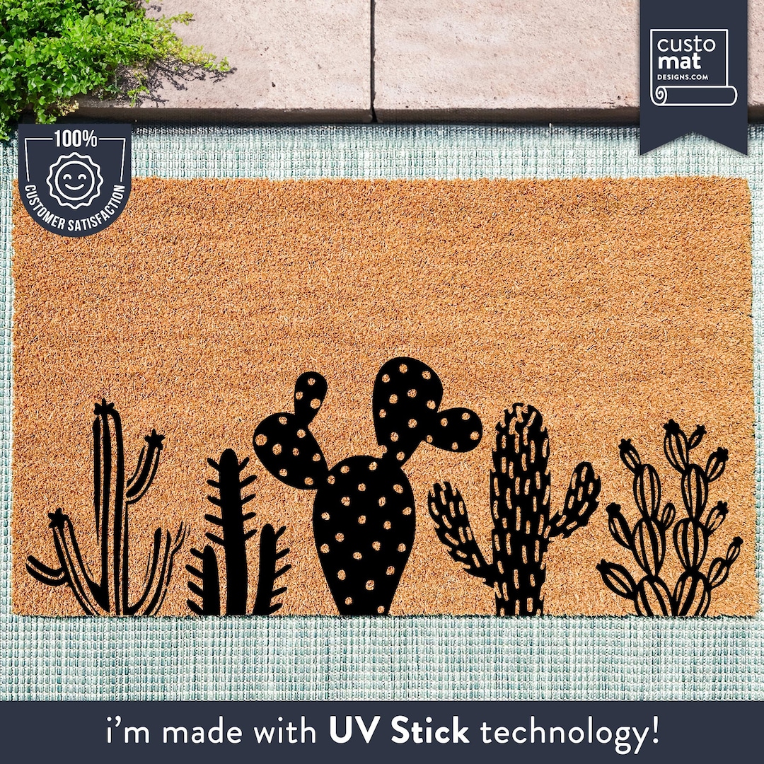 Plant Lover Cactus Doormat Pattern - Cactus Succulent Doormat - Gift ...